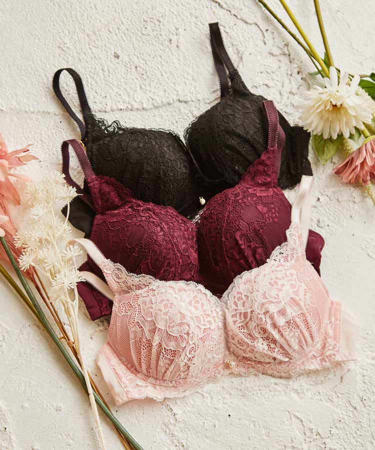 【northerly bra フィットシリーズ 谷間メイク】カシュクールレースモールドブラジャー＆ショーツセット B～Fカップ B65～F75 【northerly】｜San-ai ...
